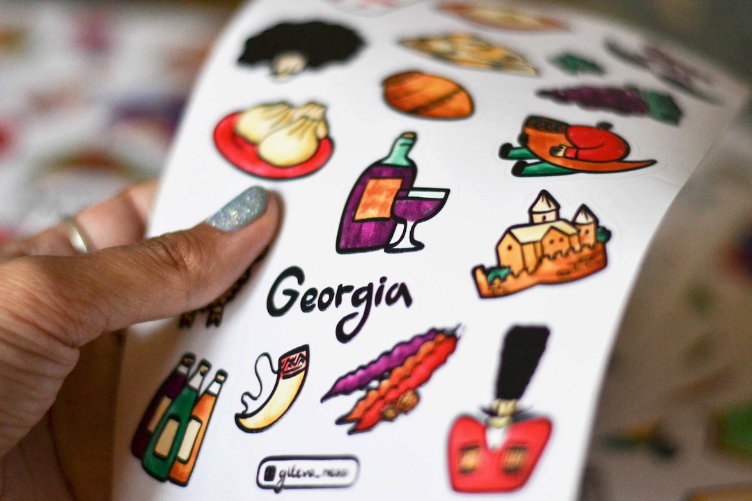 Georgia Sticker Pack | Tbilisi Souvenir | Vinyl Travel Stickers ...