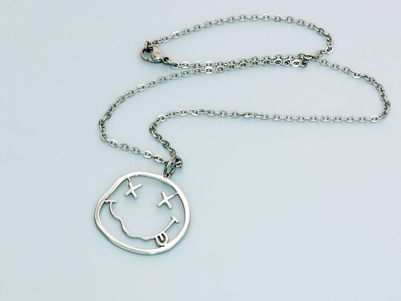 Nirvana Necklace Nirvana Logo Pendant, Kurt Cobain Stainless Steel ...