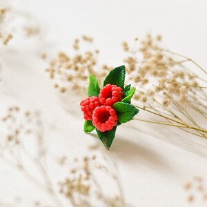 Red Berry Brooch Raspberries Berry Brooch Fruit Jewelry Food Jewelry ...