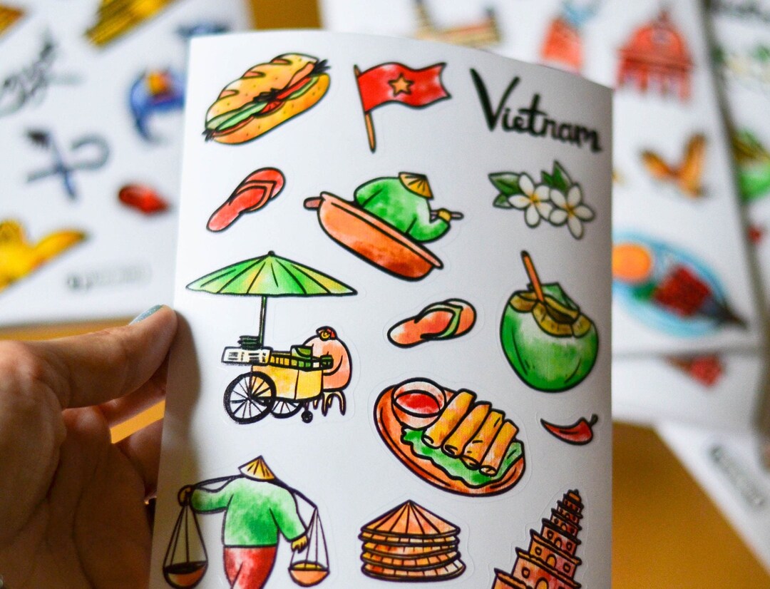 Vietnam | Vinyl Stickers | Travel Gift | Asia Stickers | Laptop ...