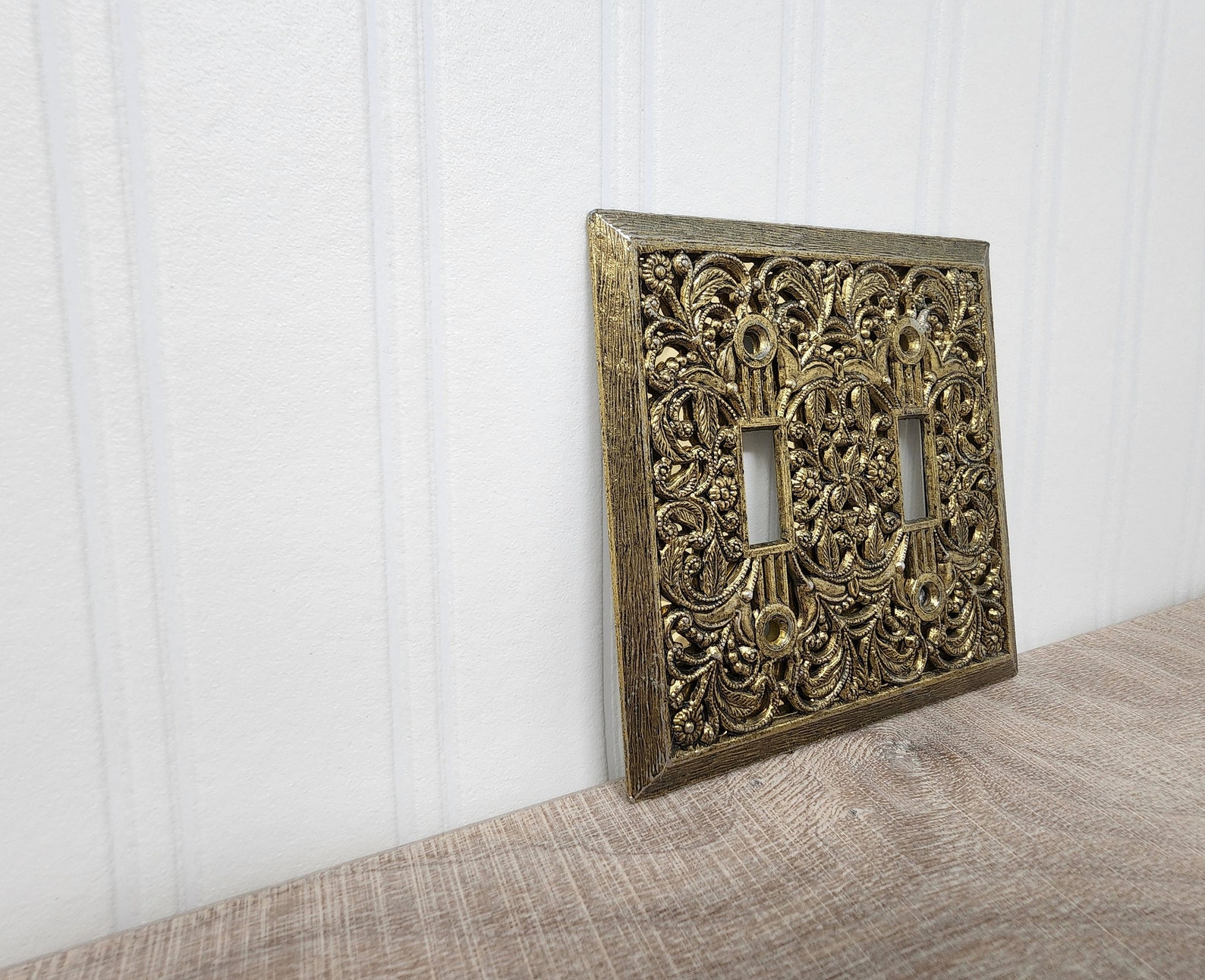 Gold Filigree Double Toggle Switch Plate, Regency Switch Plate - Etsy