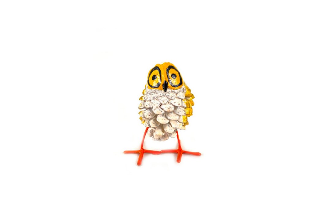 Owl Pinecone Figurine, Bird Figurine, Owl Figurine, Owl Sculpture - Etsy