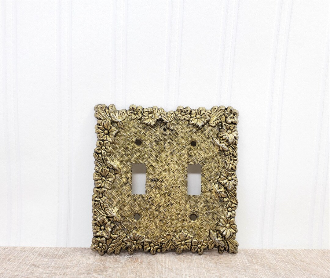 Vintage Floral Switch Plate, Gold Switch Plate, Floral Switch Plate - Etsy
