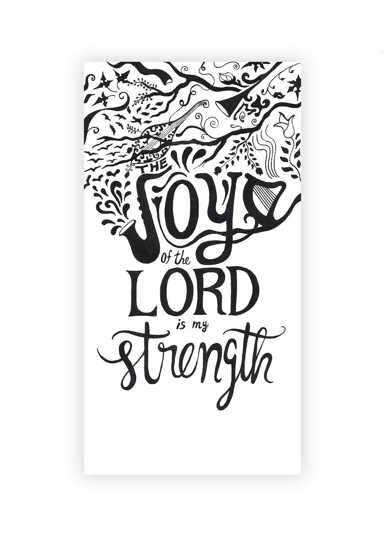 The Joy of the Lord is My Strength - Etsy