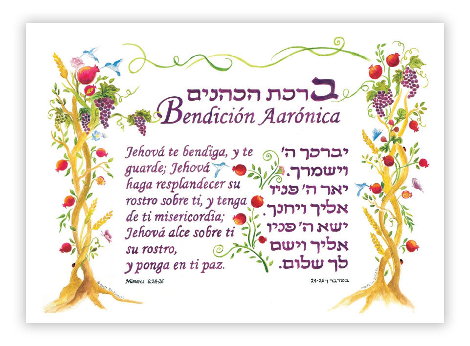 Aaronic Blessing (numbers 6:24-26) "the Lord Bless You and Keep You" in ...