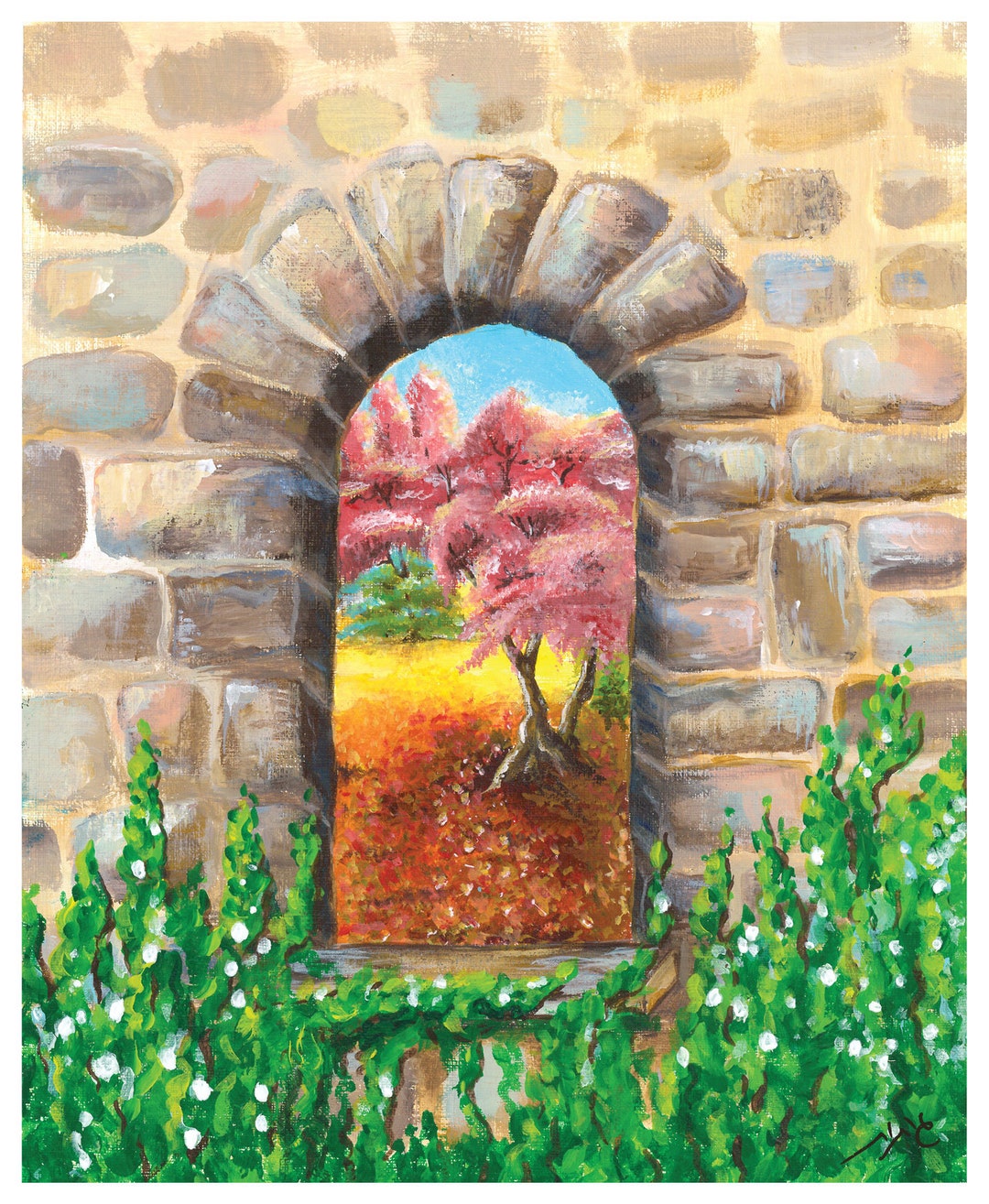 A Window to Your Garden Painting - Available as a Poster or as a ...