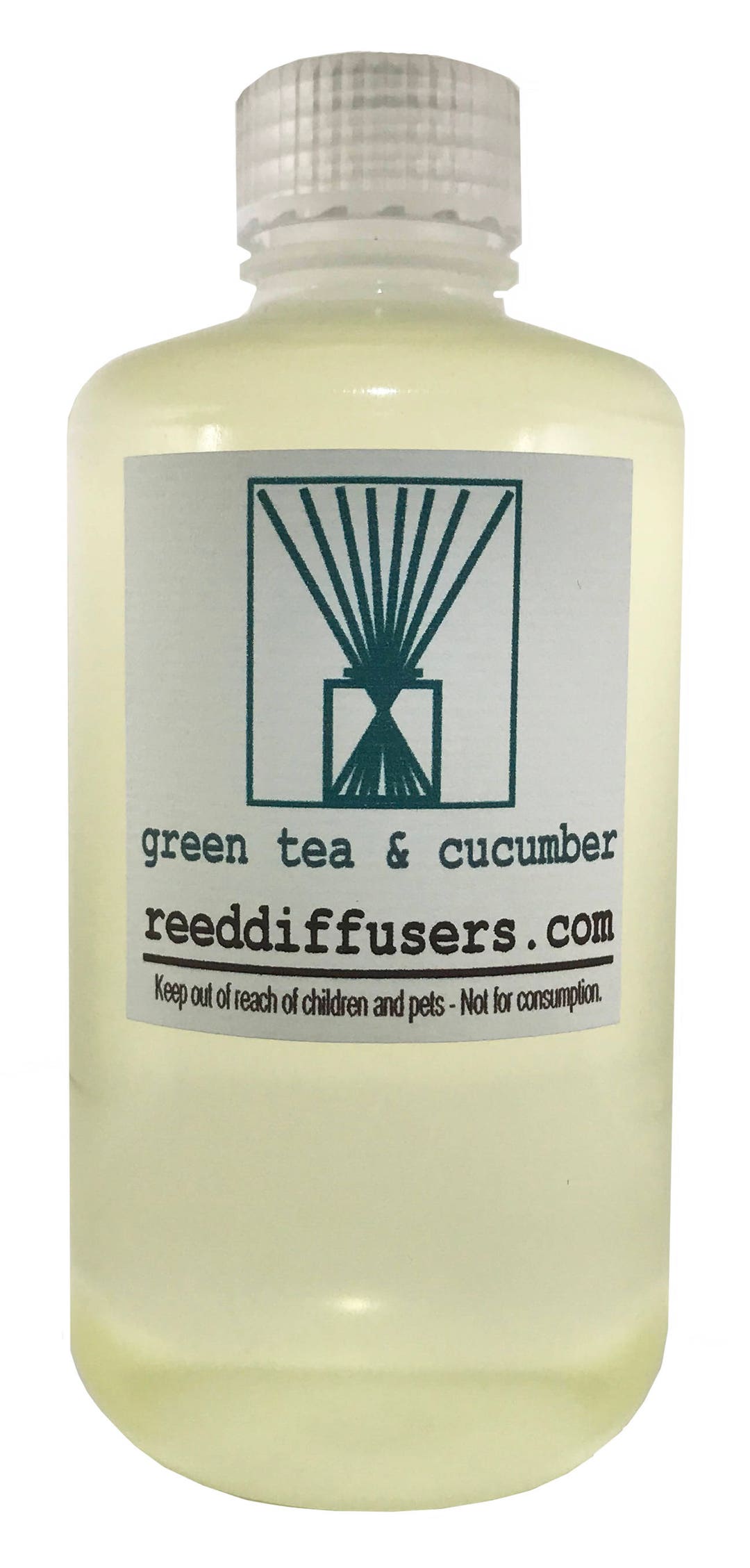 8 Oz Green Tea & Cucumber Fragrance Reed Diffuser Oil Refill With Reeds ...