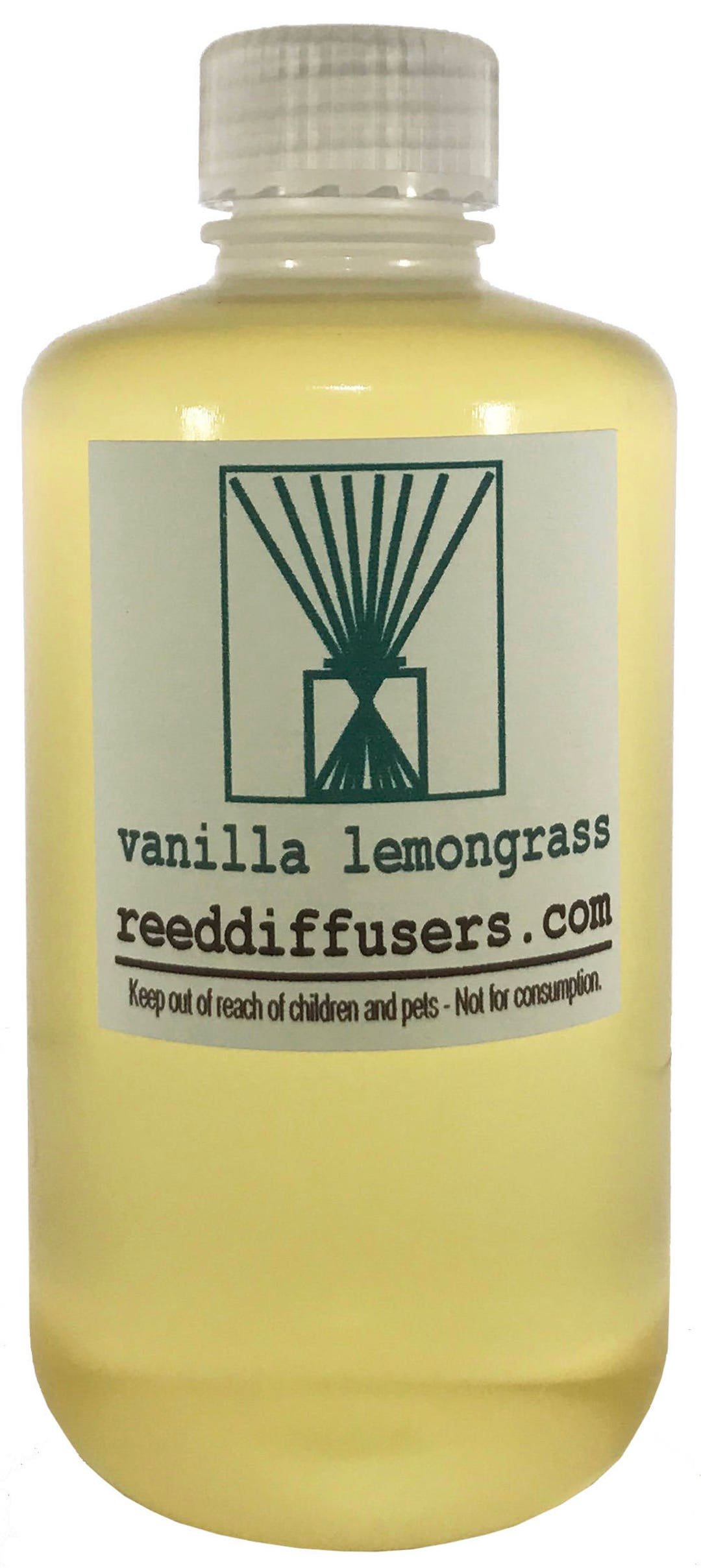 8 Oz Vanilla Lemongrass Fragrance Reed Diffuser Oil Refill With Reeds ...