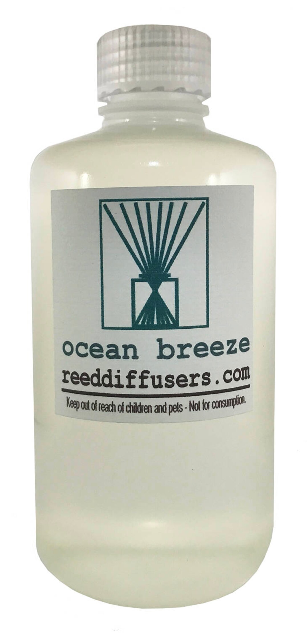 8 Oz Ocean Breeze Fragrance Reed Diffuser Oil Refill - Made in the USA ...