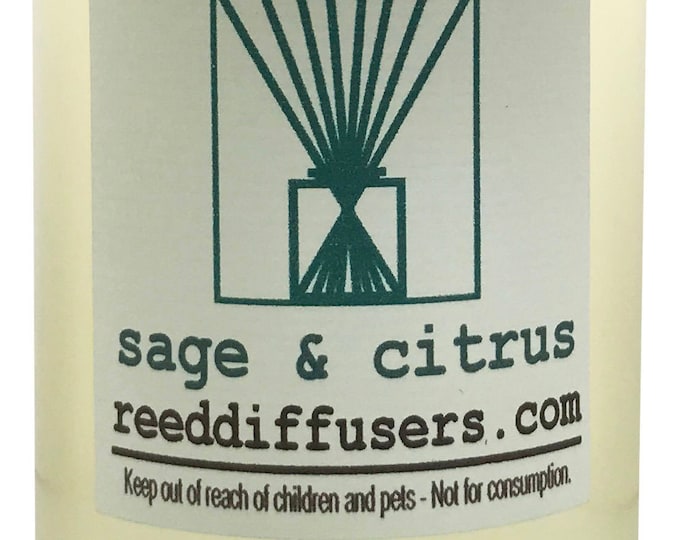 8 Oz Sage and Citrus Fragrance Reed Diffuser Oil Refill With - Etsy