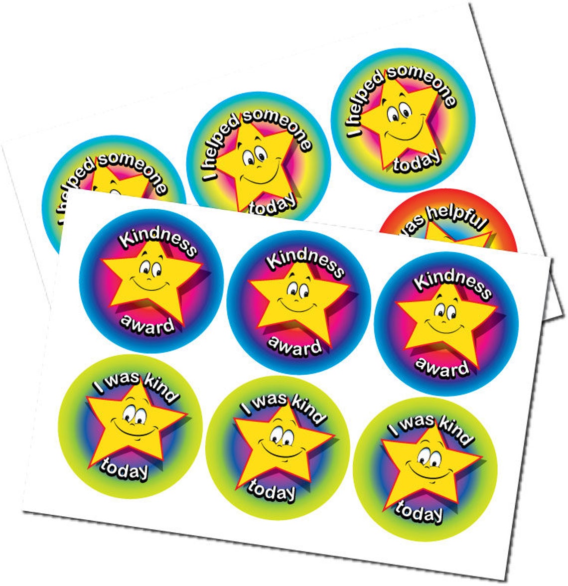 Kindness & Helpful Award Stickers Schoolsteachers Children - Etsy