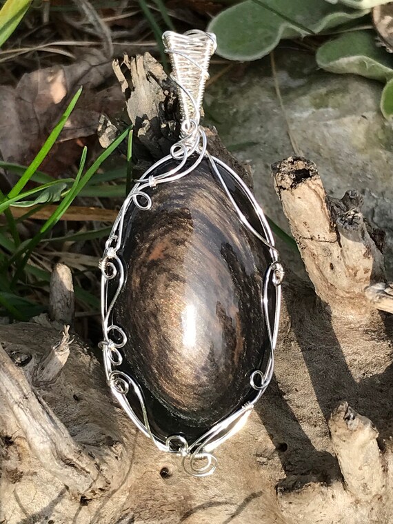 Gold sheen velvet obsidian Large | Etsy