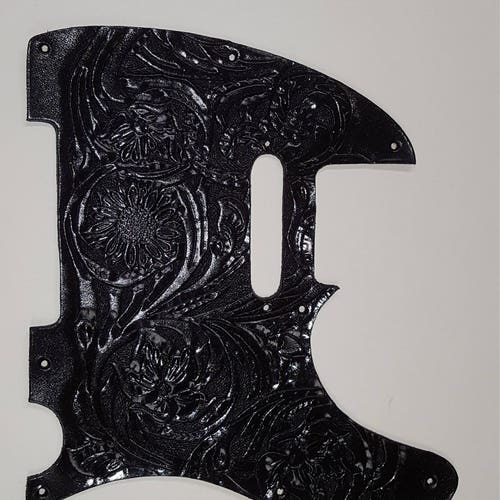 Leather Pick Guard Telecaster Guitar Pickguard Hand Tooled - Etsy