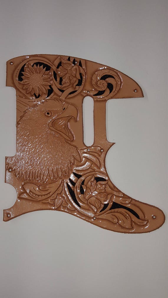 Leather Pick Guard Telecaster Guitar Pickguard Handtooled | Etsy