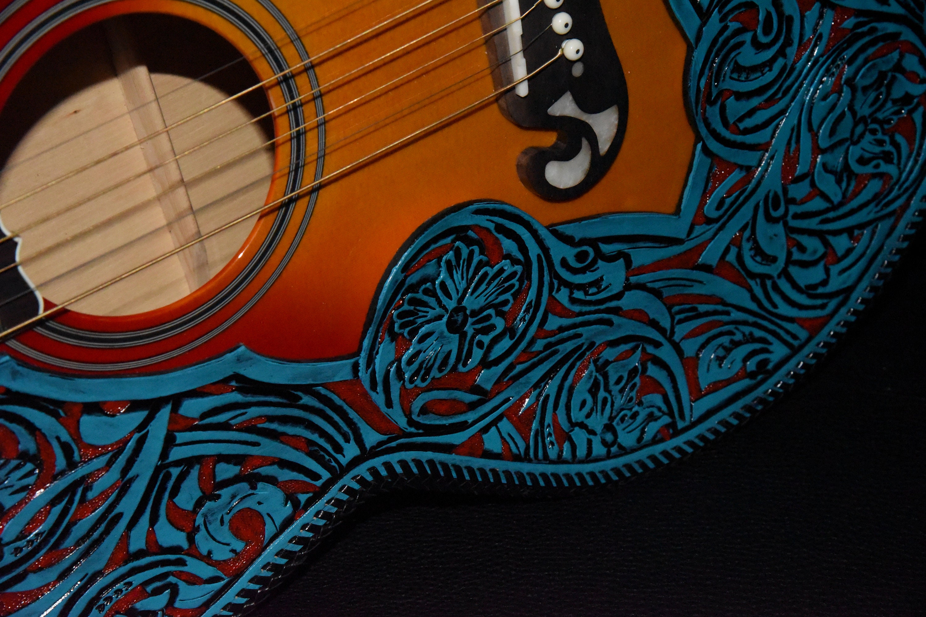 J200 or Any Acoustic Guitar Wrap and Custom Strap Custom to Any Design ...