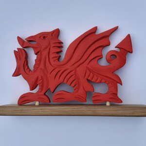 Welsh Dragon, Handmade Solid Oak - Etsy