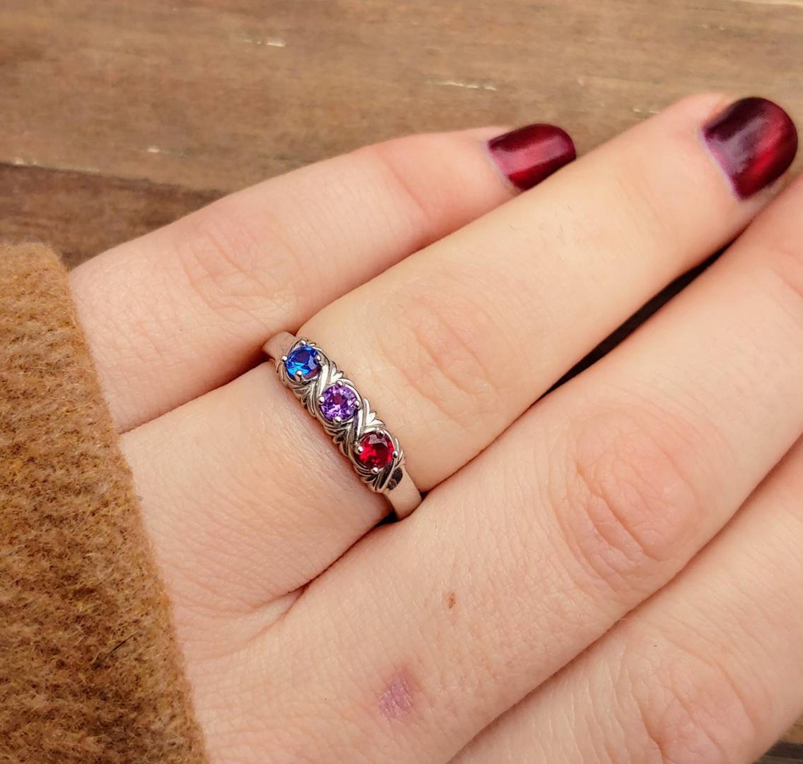 Mothers ring. Family ring. Grandmothers ring. 6 stones. 5 | Etsy