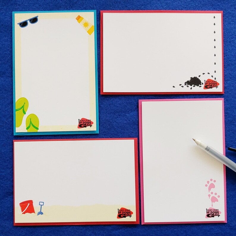 Funny Black Cat Summer Fun Postcards set of 4 cards | Etsy