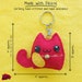 Kawaii Red Maneki Neko Cat Plush Keychain & Bag Charm - Etsy