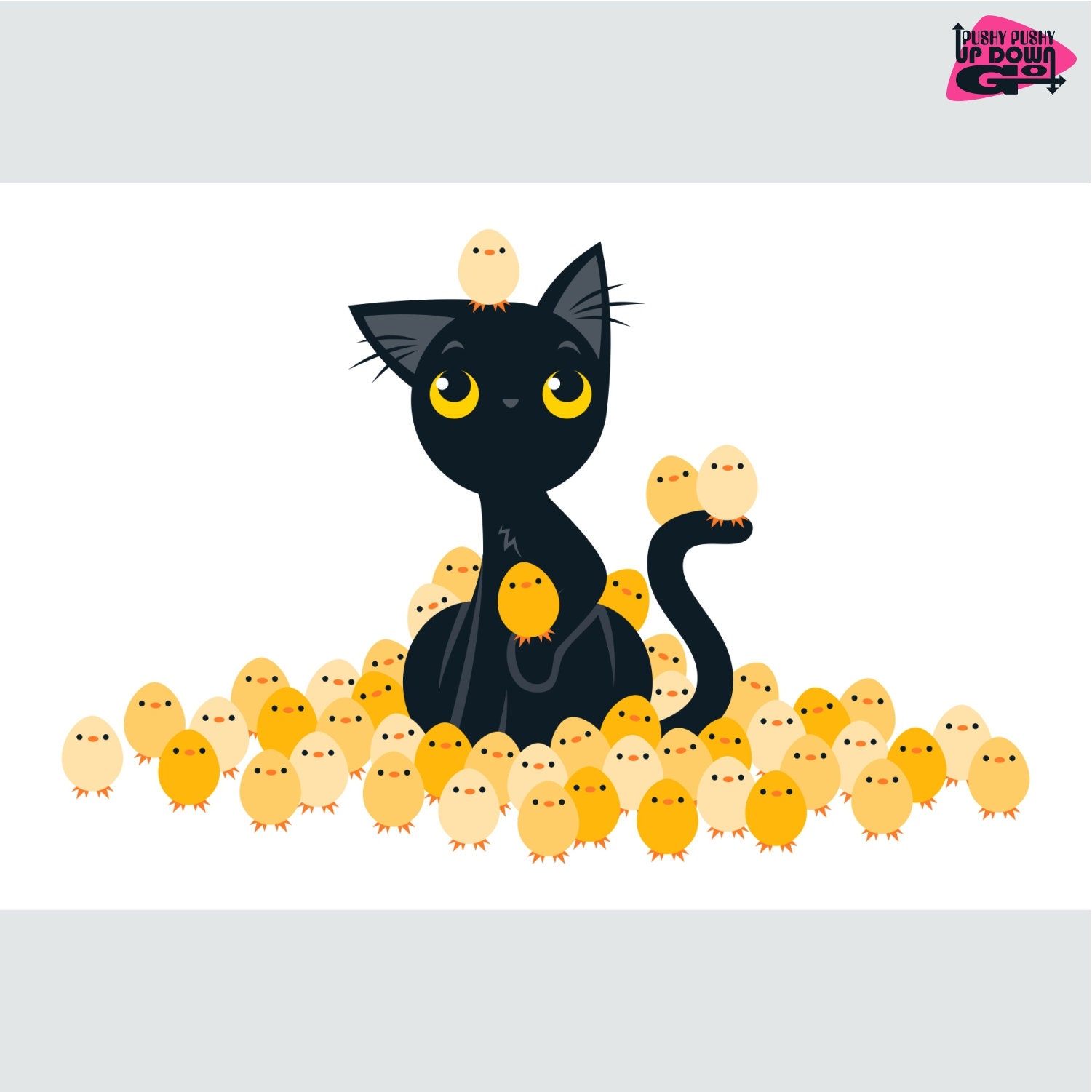 Funny Black Cat Easter Postcards set of 4 Cards Envelopes - Etsy