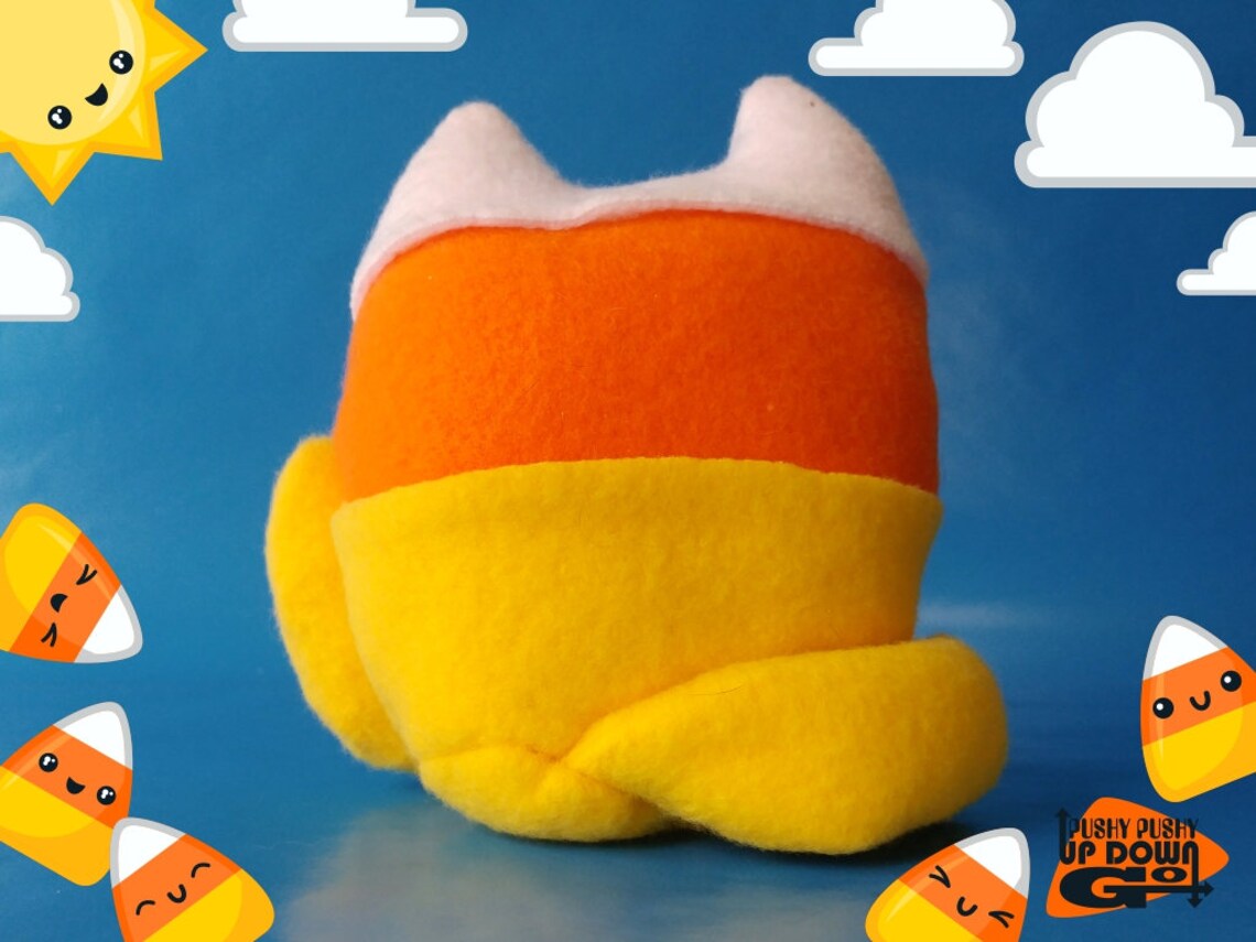 Kawaii Candy Corn Cat Food Plushie Cute Stuffed Candy Corn | Etsy