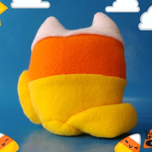 Kawaii Candy Corn Cat Food Plushie, Cute Stuffed Candy Corn Cat, Kawaii ...