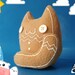 Kawaii Gingerbread Cookie Cat Food Plushie, Cute Stuffed Cat, Kawaii ...