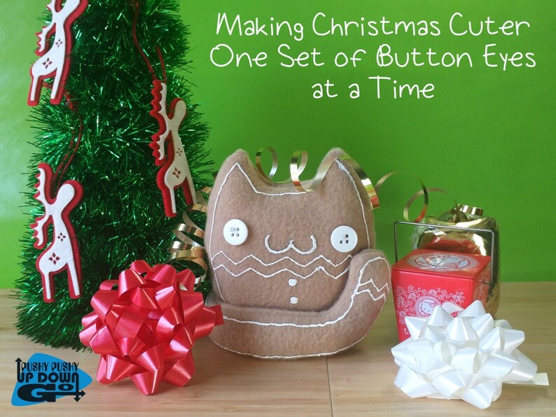 Kawaii Gingerbread Cookie Cat Food Plushie Cute Stuffed Cat | Etsy