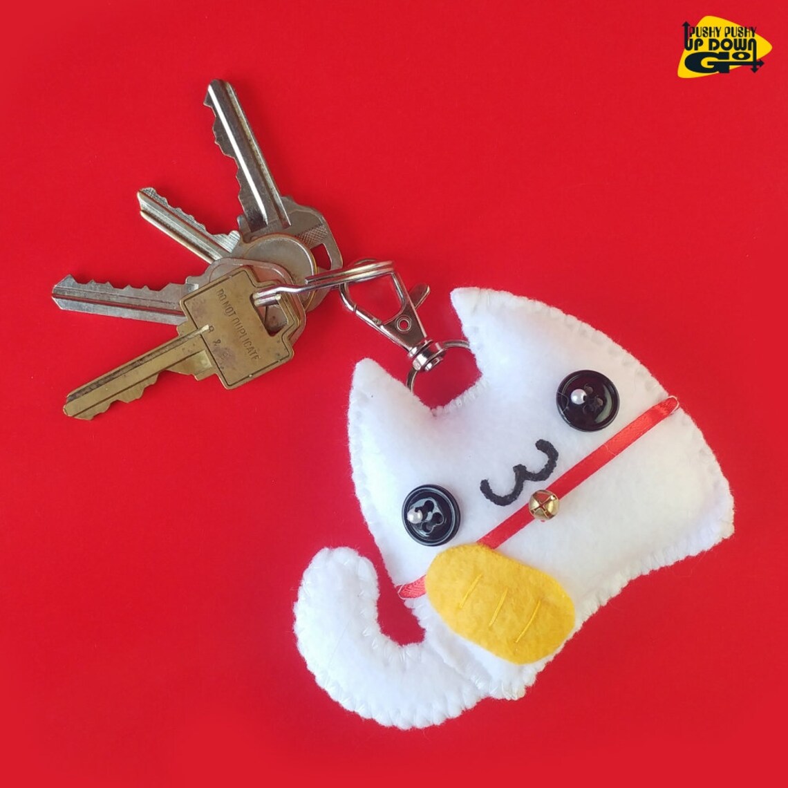 Cute Kawaii Maneki Neko Cat Plush Keychain & Bag Charm Cute | Etsy