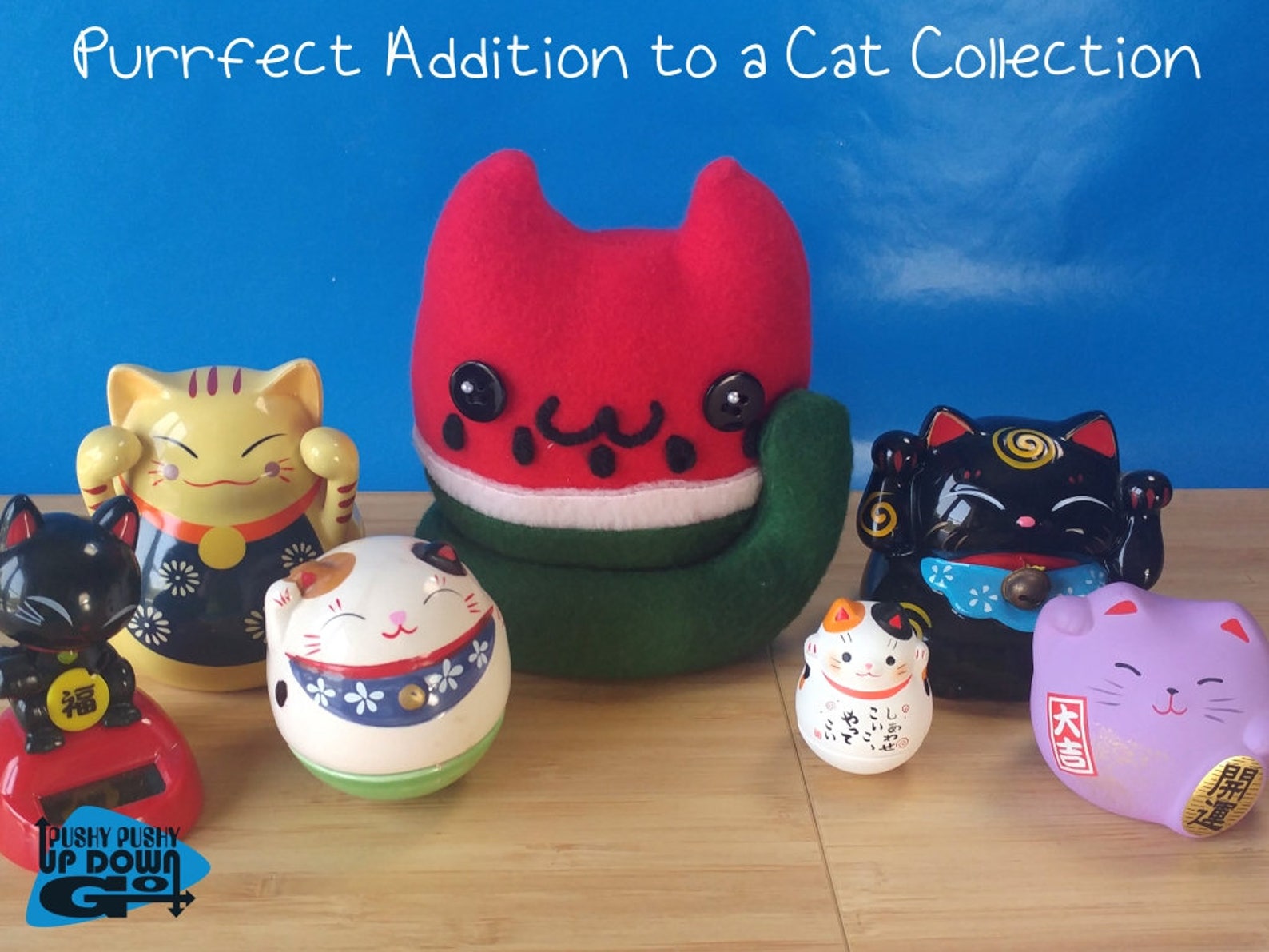 Kawaii Watermelon Cat Food Plushie Cute Stuffed Fruit Cat - Etsy