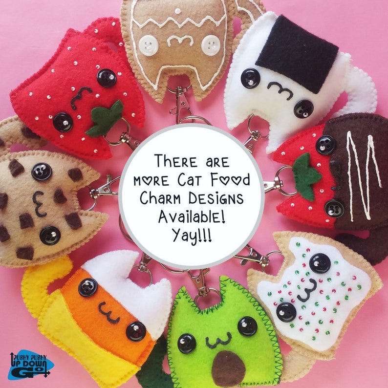 Kawaii Christmas Gingerbread Cookie Cat Plush Keychain & Food - Etsy