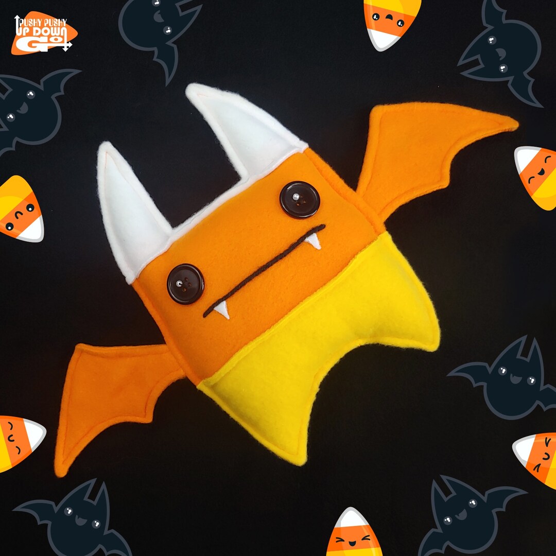 Cute Kawaii Candy Corn Halloween Bat Plushie - Etsy
