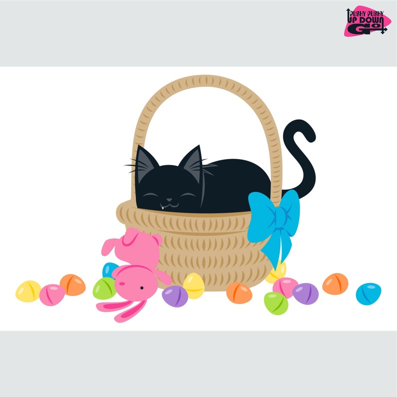 Funny Black Cat Easter Postcards set of 4 Cards Envelopes - Etsy