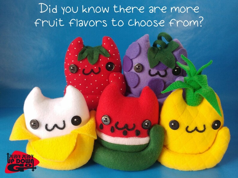 Kawaii Watermelon Cat Food Plushie Cute Stuffed Fruit Cat - Etsy