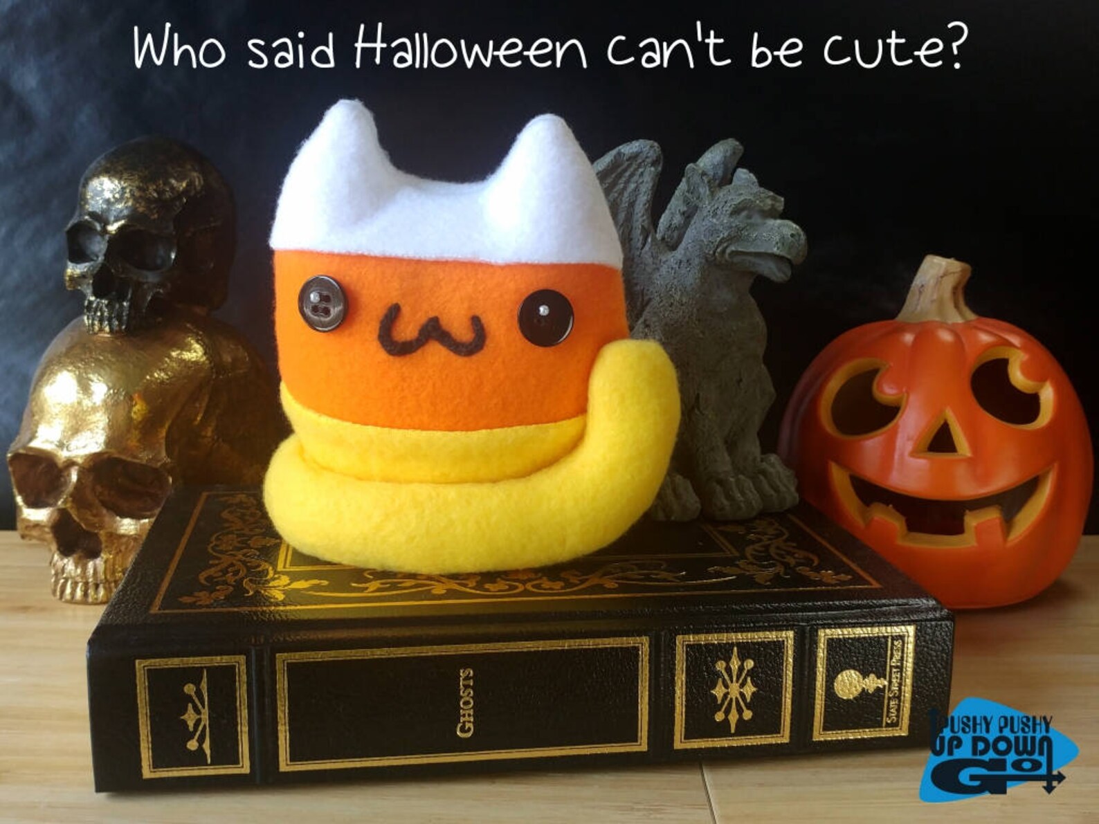 Kawaii Candy Corn Cat Food Plushie, Cute Stuffed Candy Corn Cat, Kawaii ...