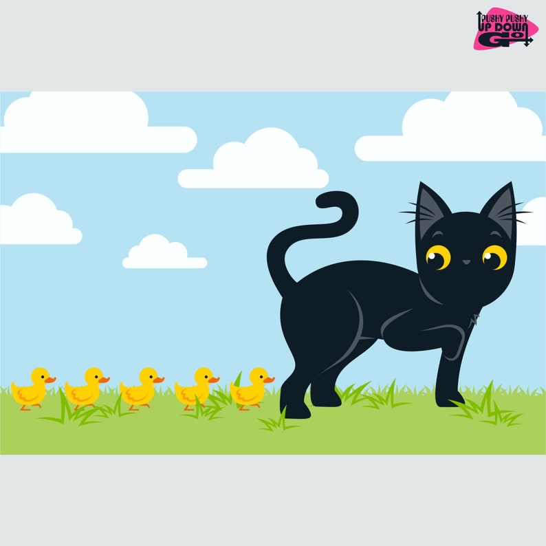 Funny Black Cat Easter Postcards set of 4 Cards Envelopes - Etsy