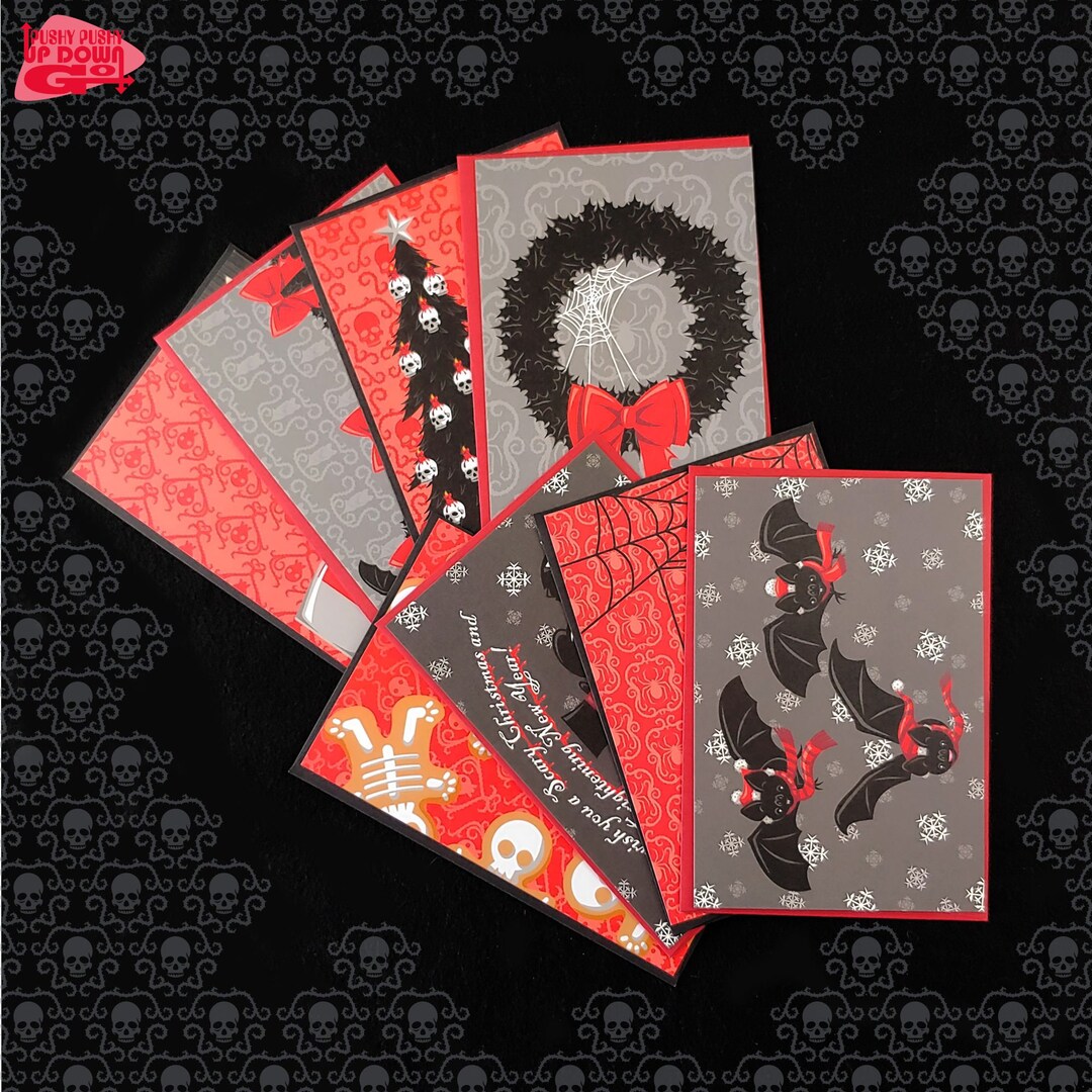 Goth Classic Christmas Postcards Super Set (set of 8 Cards), Style A - Etsy