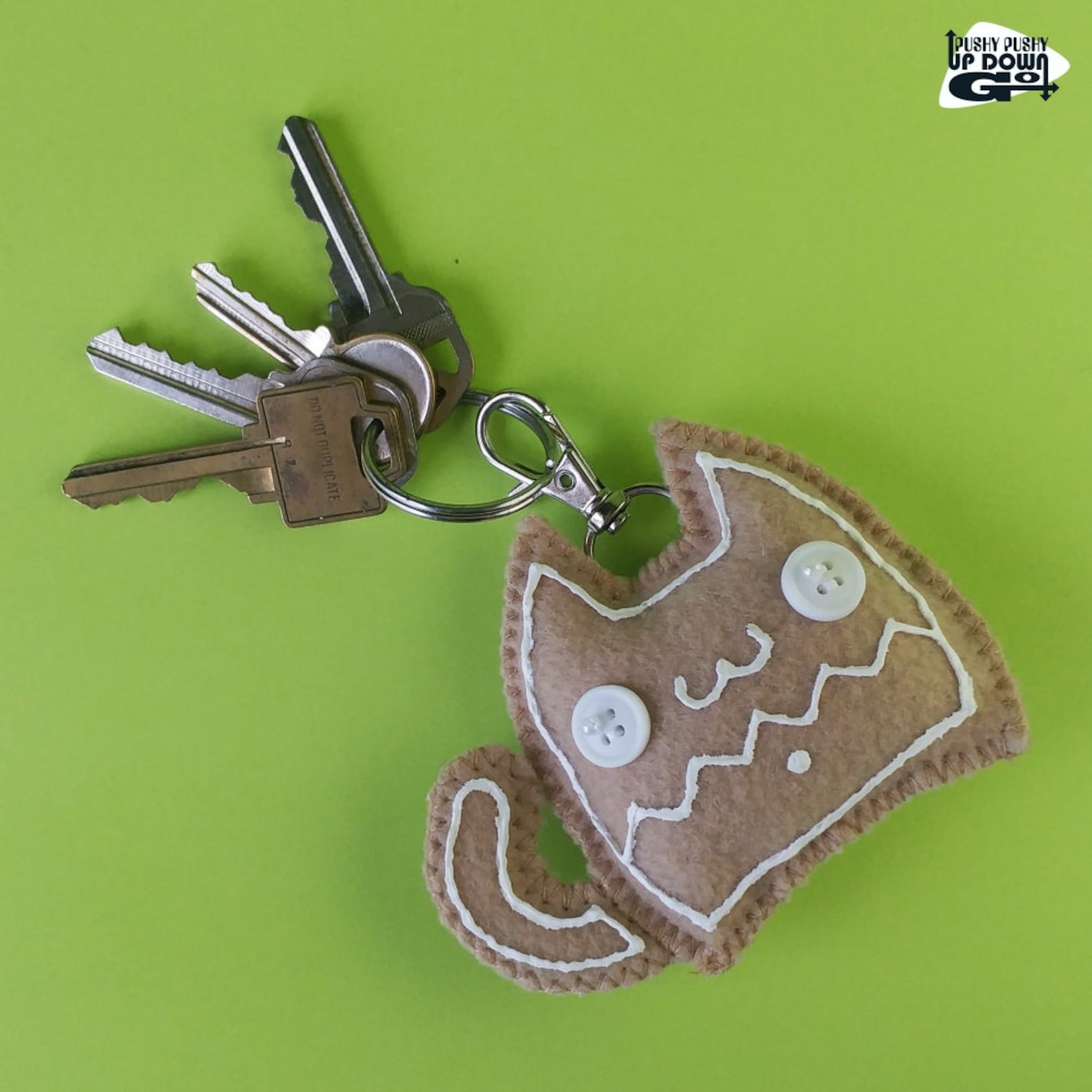 Kawaii Christmas Gingerbread Cookie Cat Plush Keychain & Food - Etsy