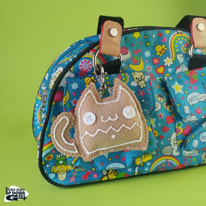 Kawaii Christmas Gingerbread Cookie Cat Plush Keychain & Food - Etsy