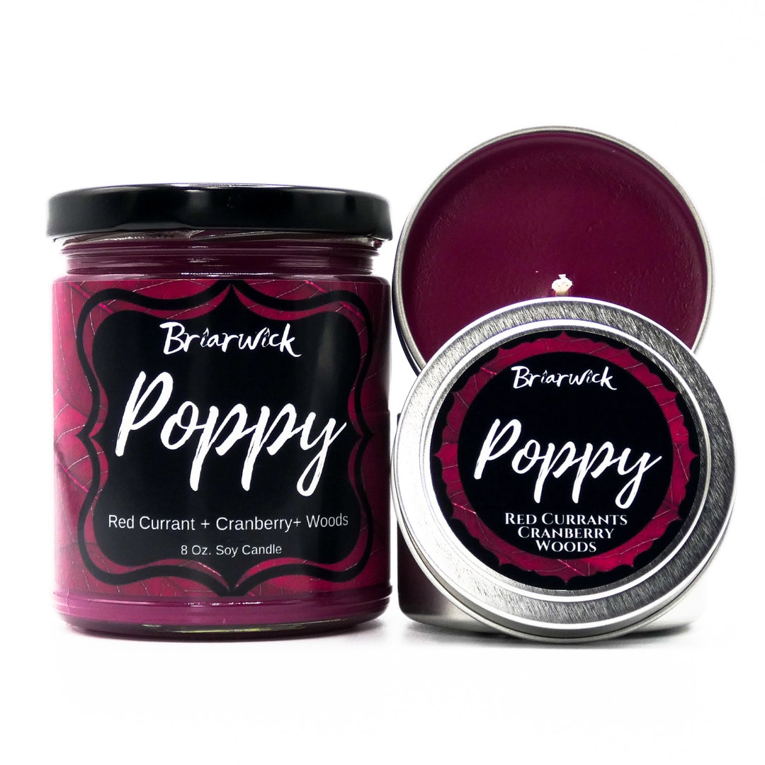Poppy Candle Officially Licensed From Blood and Ash Soy Vegan Candle - Etsy
