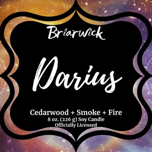 Darius Acrux Candle- Officially Licensed Zodiac Academy - Soy Vegan ...