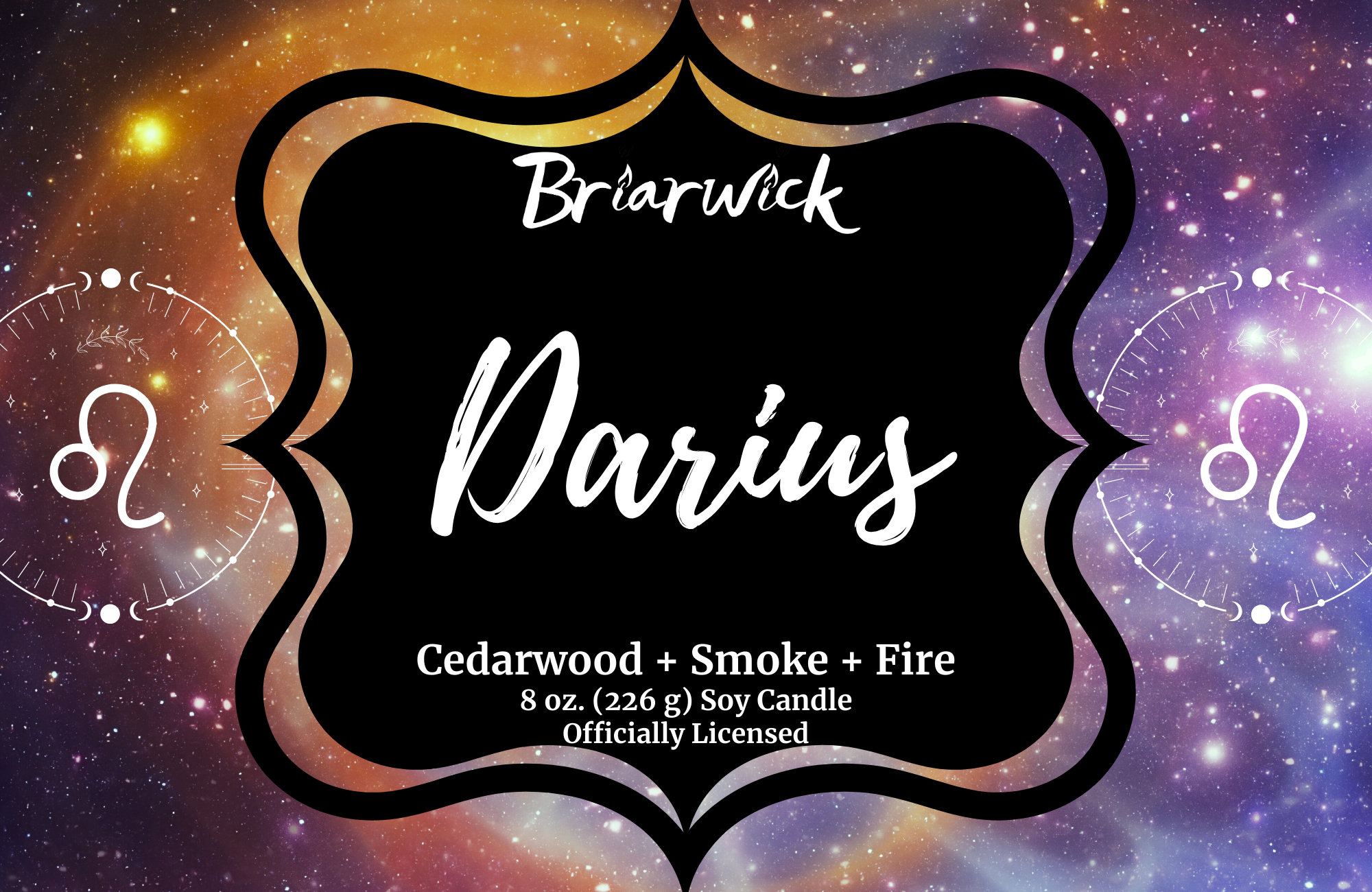 Darius Acrux Candle- Officially Licensed Zodiac Academy - Soy Vegan ...