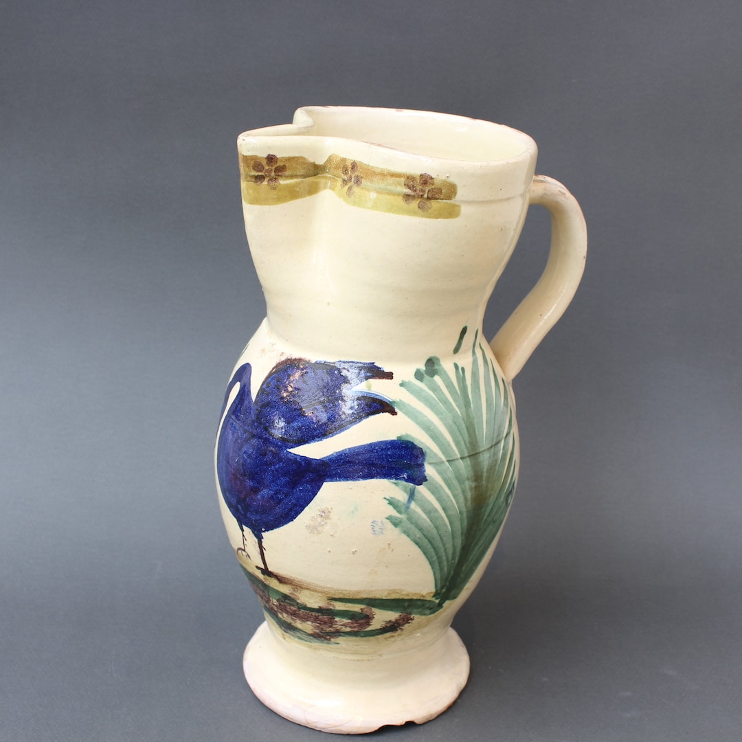 Antique Pugliese Ceramic Water Pitcher (circa 1890s) - Etsy