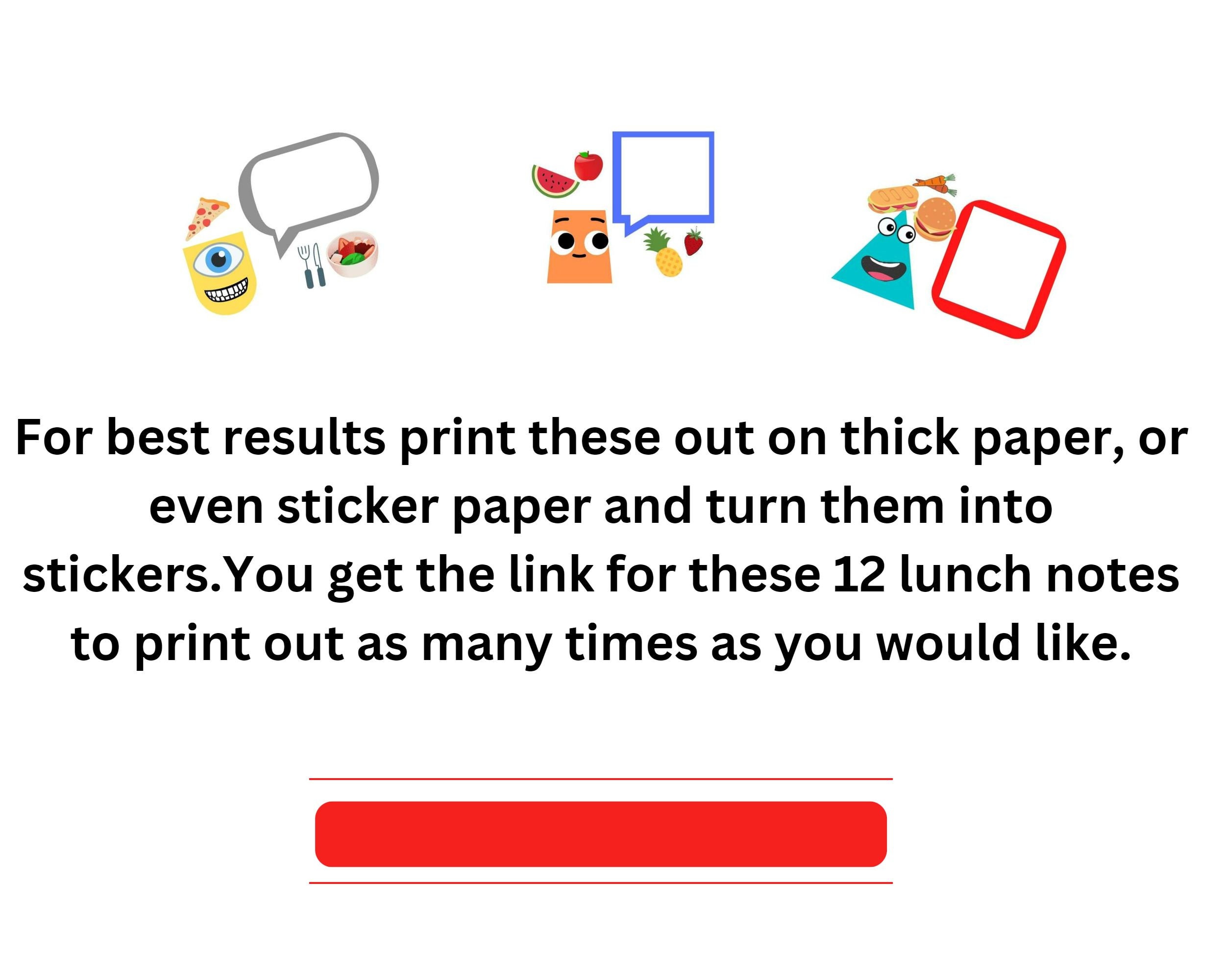 8 Cute Funny Lunch Notes NEW and BIGGER - Etsy