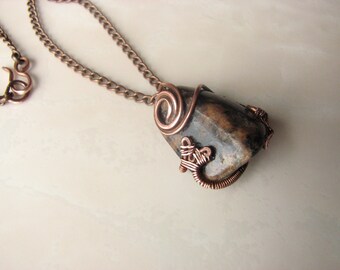 Natural stone necklace | Etsy