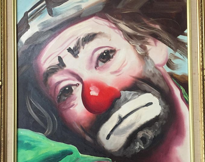 Limited Edition Oil on Canvas Clown Painting of Emmett Kelly Jr by ...