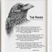 The Raven Poem PRINT, Edgar Allan Poe Nevermore Poem Print, Raven Wall ...