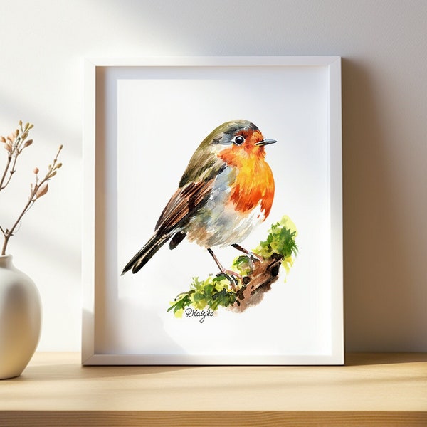 Robin Painting - Etsy