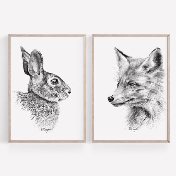 Animal Sketches - Etsy