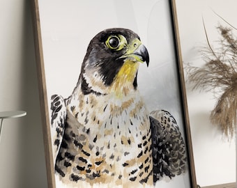 Falcon print of Original Acrylic Painting - Etsy